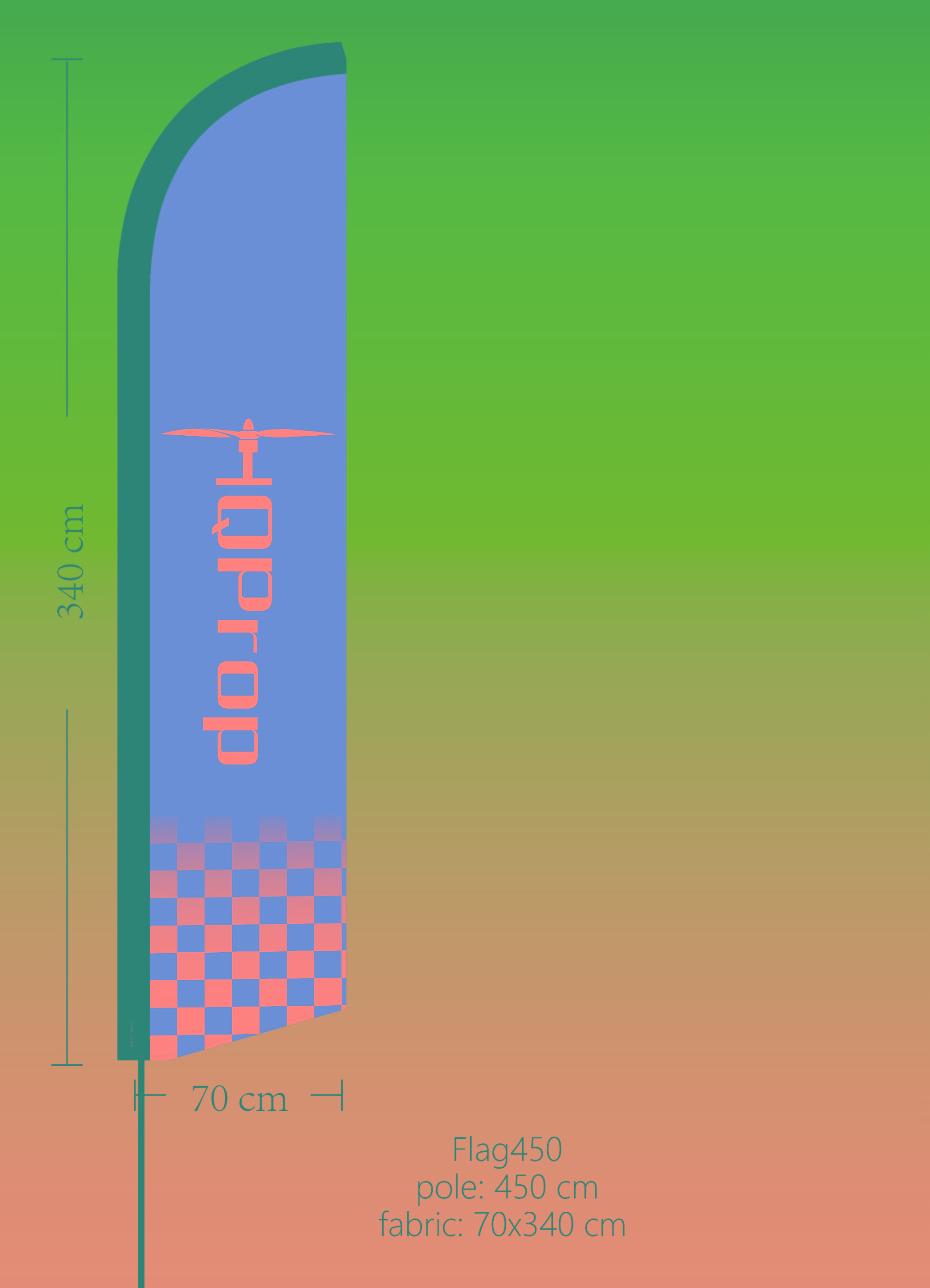 HQProp 3.4M Flag Fabric